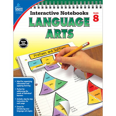 LANGUAGE ARTS GRADE 8 Interactive Notebooks Sara Haynes Blackwood CARSON DELLOSA PUB2016 Paperback English ISBN：97814838...