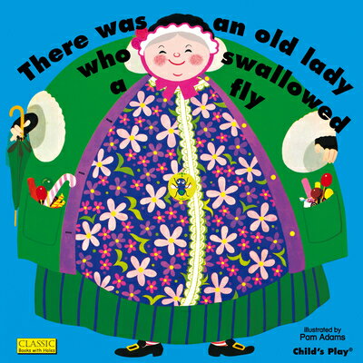 THERE WAS AN OLD LADY WHO SWAL Classic Books with Holes 8x8 Pam Adams CHILDS PLAY2003 Paperback English ISBN：97808595313...