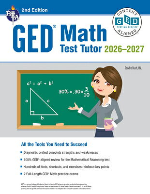 GED MATH TEST TUTOR FOR THE 20 Ged(r) Test Preparation Sandra Rush RES & EDUCATION ASSN2016 Paperback English ISBN：97807...