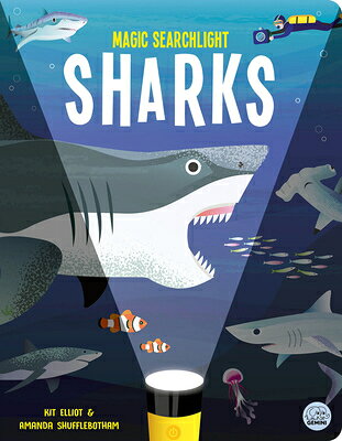 MAGIC SEARCHLIGHT ー SHARKS Seek and Find ー Magic Searchlight Books Kit Elliot Amanda Shufflebotham GEMINI CHILDRENS2024 ...