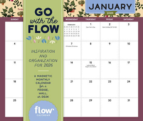 GO W/THE FLOW INSPIRATION & OR Irene Smit Workman Calendars Editors of Flow Magazine WORKMAN PR2025 Desk English ISBN：97...