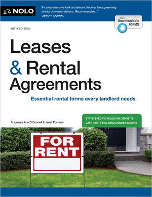 LEASES & RENTAL AGREEMENTS 16/ Ann O'Connell Janet Portman NOLO PR2025 Paperback English ISBN：9781413332728 洋書 Business ...