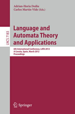 LANGUAGE & AUTOMATA THEORY & A AdrianーHoria Dediu Carlos MartnーVide SPRINGER NATURE2012 Paperback 2012 English ISBN：9783...