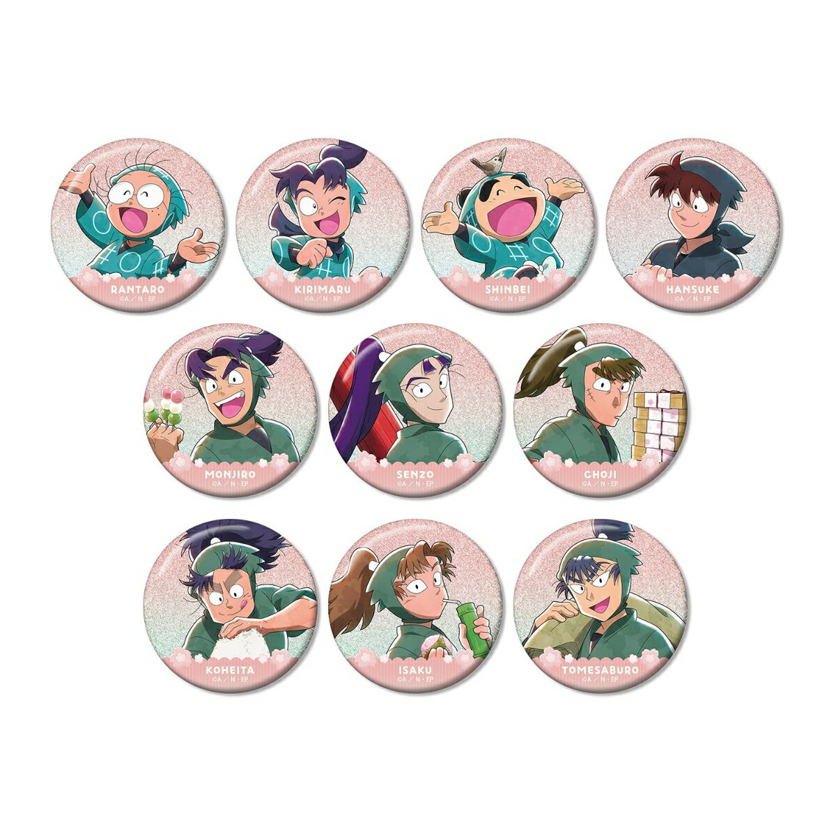 アルマビアンカ 玩具【グッズ】【キャラクターグッズ】 ニンタマランタロウ カキオロシ タノシイオハナミノダンver. トレーディンググリッターカンバッジ ver.B(BOX＝10) 発売日：2026年08月頃 JAN：45736432633...