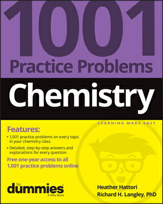 CHEMISTRY 1001 PRACT PROBLEMS Heather Hattori Richard H. Langley FOR DUMMIES2022 Paperback English ISBN：9781119883531 洋書...