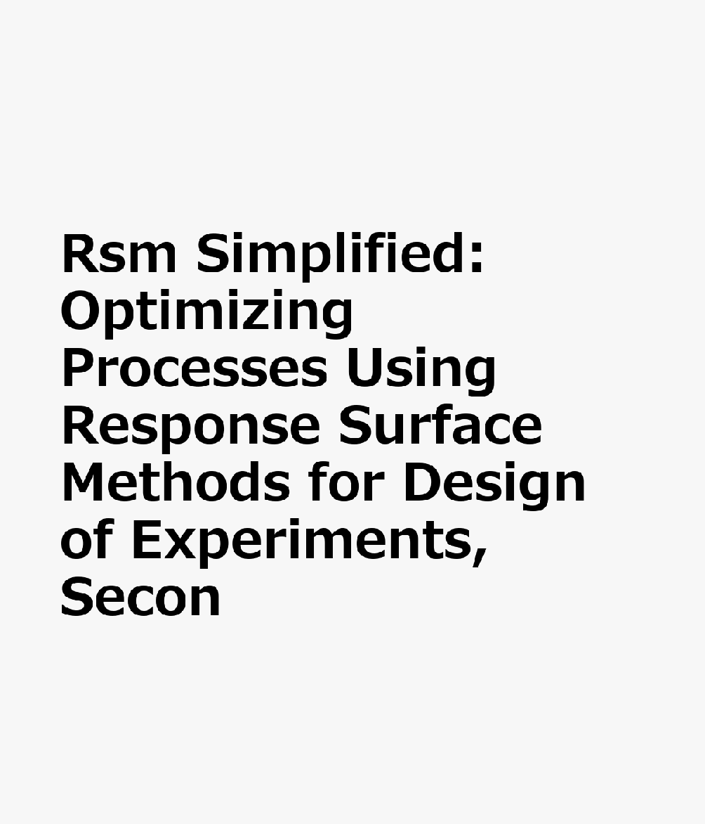 RSM SIMPLIFIED 2/E Mark J. Anderson Patrick J. Whitcomb PRODUCTIVITY PR INC2017 Hardcover English ISBN：9781138463905 洋書 ...