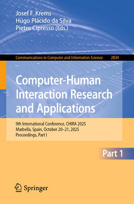 COMPUTERーHUMAN INTERACTION RES Communications in Computer and Information Science Josef F. Krems Hugo Plcido Da Silva Pi...