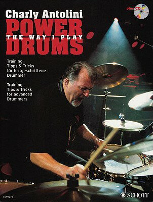 POWER DRUMS Charly Antolini Gerald Stutz SCHOTT JAPAN2000 Paperback English ISBN：9783795754495 洋書 Art & Entertainment（芸術...