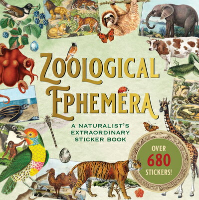 STICKERSーZOOLOGICAL EPHEMERA S ー PETER PAUPER2024 Paperback English ISBN：9781441344496 洋書 Family life & Comics（生活＆コミック） ...