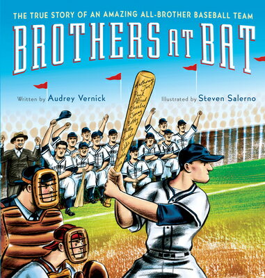 BROTHERS AT BAT Audrey Vernick Steven Salerno CLARION BOOKS2024 Paperback English ISBN：9780063314566 洋書 Books for kids（児...