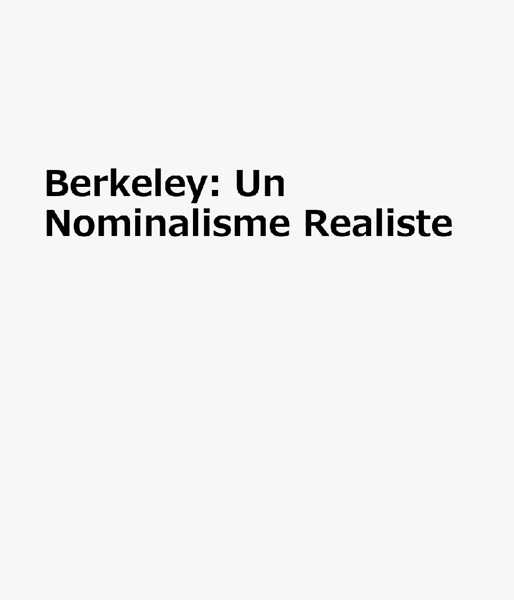 FREーBERKELEY Bibliothque Des Philosophies Dominique Berlioz VRIN2000 Paperback French ISBN：9782711614592 洋書 Social Scien...
