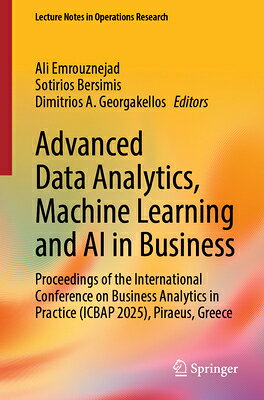ADVD DATA ANALYTICS MACHINE LE Lecture Notes in Operations Research Ali Emrouznejad Sotirios Bersimis Dimitrios A. Georg...
