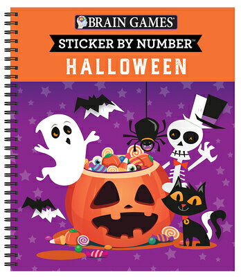 BRAIN GAMES STICKER HALLOWEEN Brain Games ー Sticker by Number Publications International Ltd Brain Games New Seasons PUB...