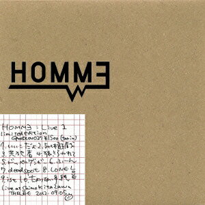 HOMMヨライブ 1 発売日：2012年11月17日 予約締切日：2012年11月10日 LIVE 1 JAN：4582237825466 GOODLOVー27 GOOD LOVIN'PRODUCTION 初回限定 (株)ブリッジ [Dis...
