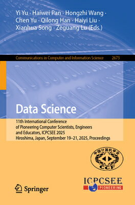 DATA SCIENCE Communications in Computer and Information Science Yi Yu Haiwei Pan Hongzhi Wang SPRINGER2025 Paperback Eng...