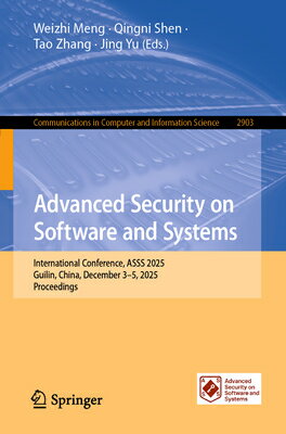 ADVD SECURITY ON SOFTWARE & SY Communications in Computer and Information Science Weizhi Meng Qingni Shen Tao Zhang SPRI...