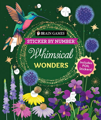 BGSBN WHIMSICAL WONDERS (24 IM Brain Games ー Sticker by Number Publications International Ltd New Seasons Brain Games PU...