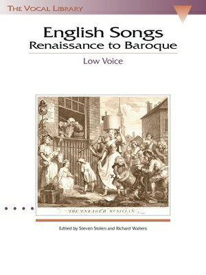 ENGLISH SONGS RENAISSANCE TO B Vocal Library Hal Leonard Corp Richard Walters Steven Stolen HAL LEONARD PUB CO1996 Paper...