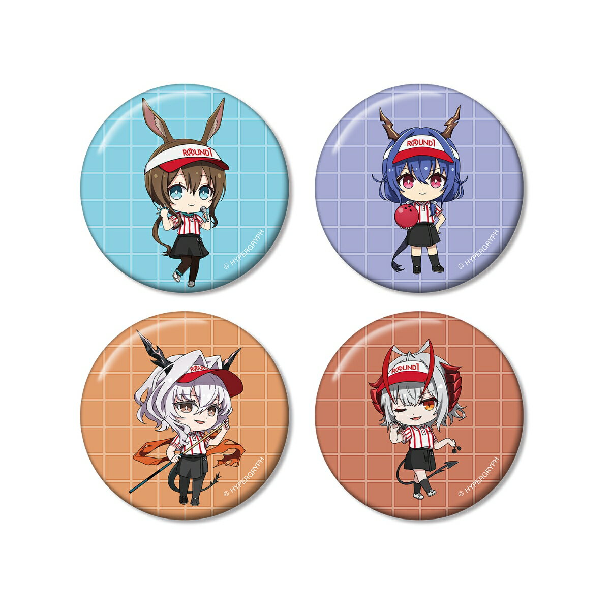 アルマビアンカ 玩具【グッズ】【キャラクターグッズ】 グッズ 作品　キャラクターグッズ アークナイツ【エンジンショウメイ/RISE FROM EMBER】チビキャラ アクティビティスタッフver. カンバッジ4コセット ver.A 発売日：...