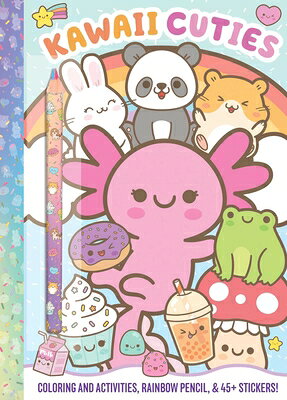 KAWAII CUTIES COLOR BK W/RAINB Coloring Book with Rainbow Pencil Delaney Foerster Daniela Massironi SILVER DOLPHIN BOOKS...