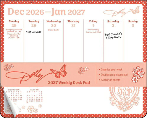 DOLLY PARTON 2027 WEEKLY DESK Andrews McMeel Publishing ANDREWS & MCMEEL2026 Desk English ISBN：9798881606626 洋書 NonーClas...