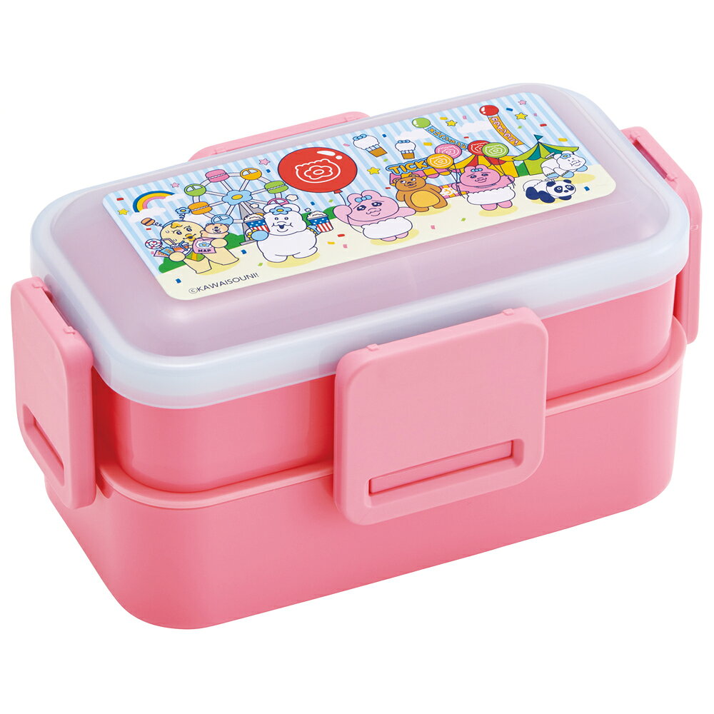 Skater 玩具【グッズ】【キャラクターグッズ】弁当 子供 ランチ 日本製 2段 大人 キャラ ランチボックス グッズ キャラ オパンチュウサギ ユウエンチ　オベントウバコ　スリム　ニダン　ランチボックス　600ml 発売日：2026年0...