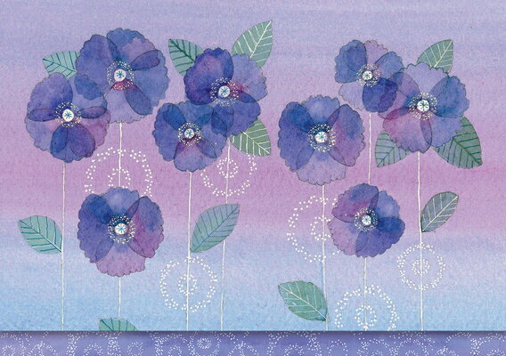 WATERCOLOR VIOLETS NOTE CARDS ー PETER PAUPER2025 Novelty English ISBN：9781441346759 洋書 NonーClassifiable（その他）