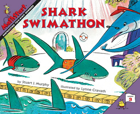 SHARK SWIMATHON Mathstart 3 Stuart J. Murphy Lynne Cravath HARPERCOLLINS2000 Paperback English ISBN：9780064467353 洋書 Boo...