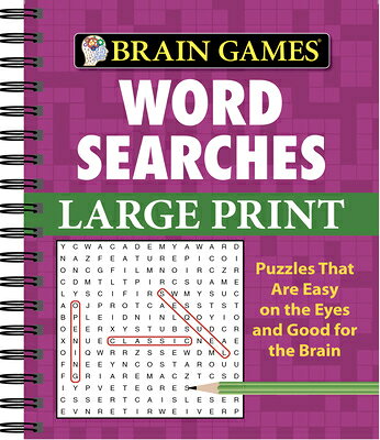 BG ー WORD SEARCHES ー LP (PURPL Brain Games Large Print Publications International Ltd Brain Games PUBN INTL2008 Spiral E...