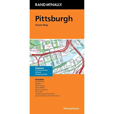 MAPーRM PITTSBURGH PA STREET MA Rand McNally RAND MCNALLY2025 Folded English ISBN：9780528027697 洋書 Travel（旅行） Travel