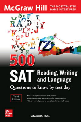 500 SAT READING WRITING & LANG Inc Anaxos MCGRAW HILL BOOK CO2021 Paperback English ISBN：9781264277797 洋書 Reference & La...