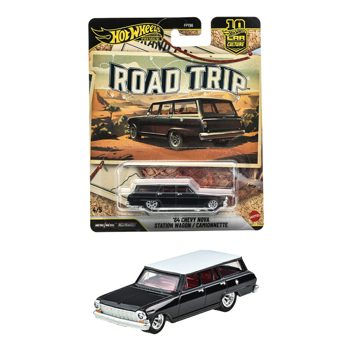 マテル・インターナショナル（株） 玩具Hot Wheels Car Culture Road Trip '64 Chevy Nova Station Wagon 1964 Chevy Nova Chevrolet シェビー ノヴァ ステーシ...