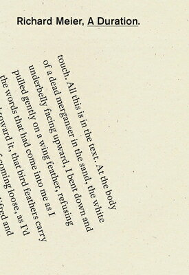 DURATION Richard Meier WAVE BOOKS2023 Paperback English ISBN：9781950268788 洋書 Fiction & Literature（小説＆文芸） Poetry