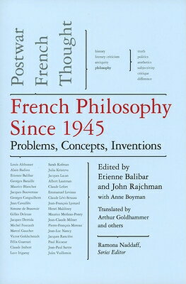 FRENCH PHILOSOPHY SINCE 1945 New Press Postwar French Thought Etienne Balibar John Rajchman NEW PR2011 Hardcover English...