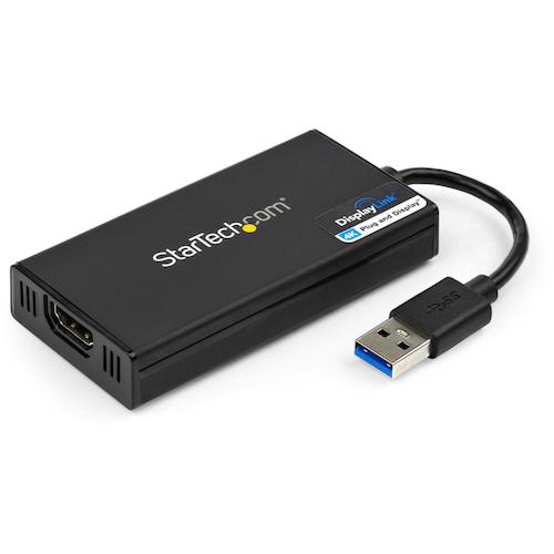 StarTech.com4k対応USBグラフィックアダプター usb 3.0 hdmi 4k USB 3.0 ー HDMIヘンカンディスプレイアダプタ DisplayLinkニンテイ 4K／30Hz USB32HD4K JAN：006503...