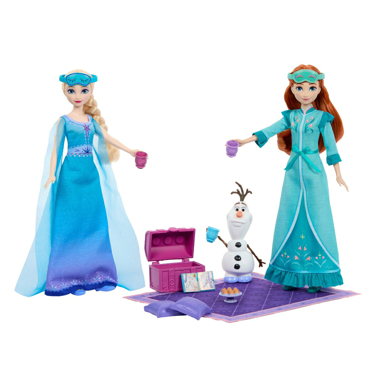 マテル・インターナショナル 玩具【グッズ】【キャラクターグッズ】ディズニー アナと雪の女王 アナ エルサ オラフ ドール 人形 ごっこ遊び ベッドルーム ナイトガウン パジャマ アレンデール プレイセット 姉妹 コレクション アナトユキノジ...