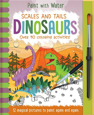 SCALES & TAILS ー DINOSAURS Paint with Water Jenny Copper Rachael McLean IMAGINE THAT2019 Hardcover English ISBN：97817870...