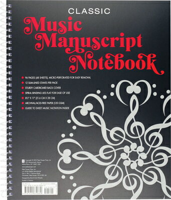 MUSIC MANUSCRIPT NOTEBK (CLASS ー PETER PAUPER2022 Other English ISBN：9781441339669 洋書 Art & Entertainment（芸術＆エンターテインメント）...