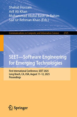 SEETーーSOFTWARE ENGINEERING FOR Communications in Computer and Information Science Shahid Hussain Arif Ali Khan Muhammad ...