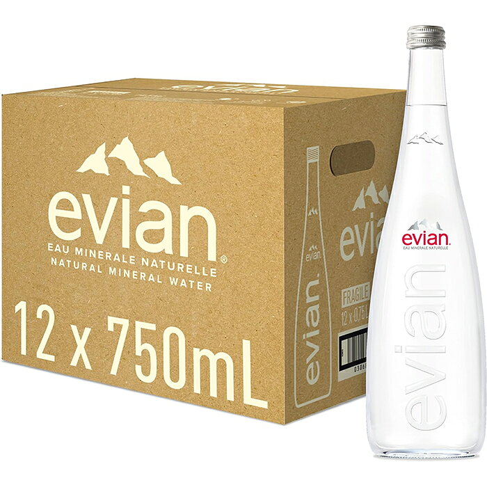 原材料:水(鉱泉水) 内容量:750ml×12本 カロリー:0Kcal 王冠キャップを使用し、透過性・密封性を強化し、品質の向上といたずら防止を図る。 商品紹介 レストラン、バー、カフェ等のテーブルに適量の750mlサイズの瓶エビアン。王冠...