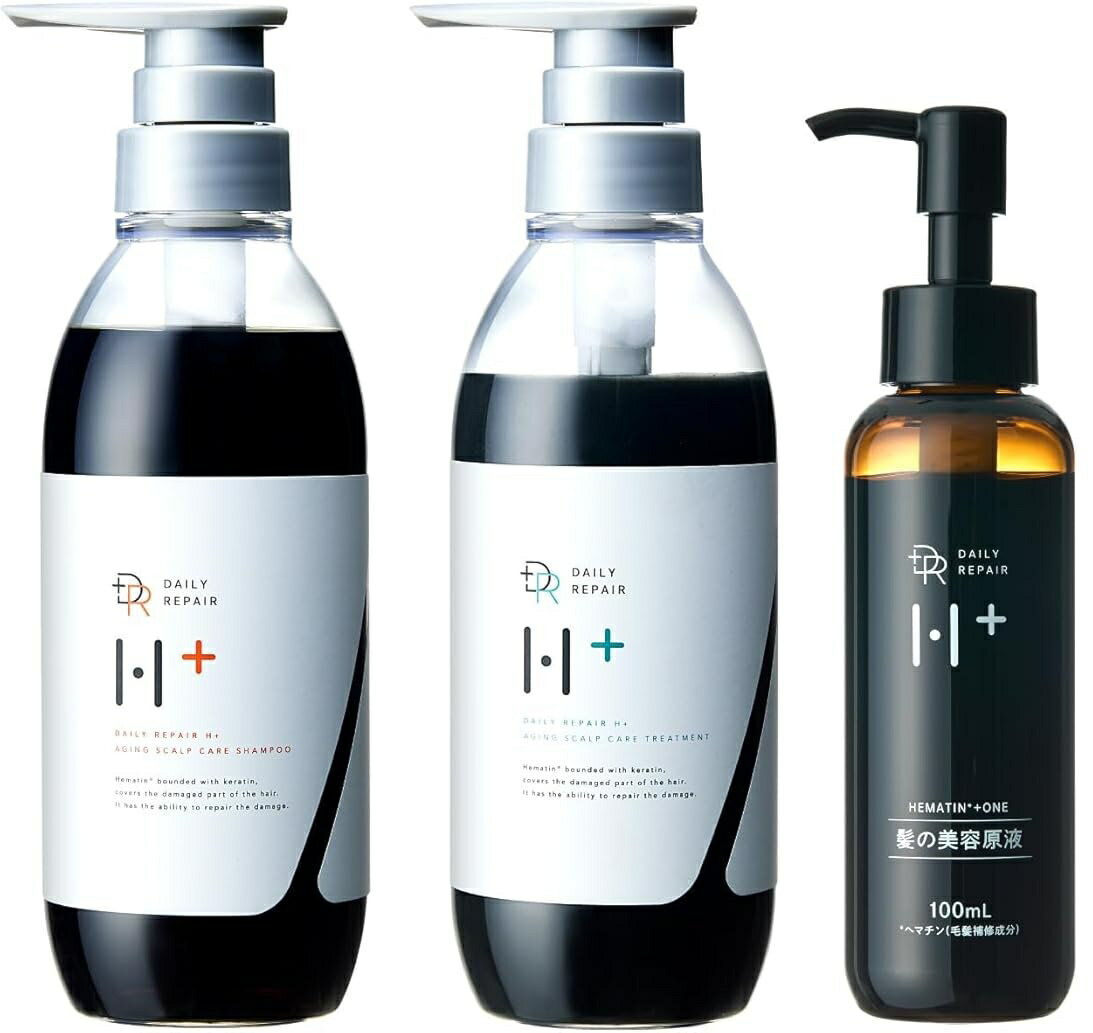 【洗い流すトリートメント】インバスでご利用いただく、高濃度のヘマチン原液が大人の髪悩みを集中補修 【大人の髪悩みに】ハリ・コシがなくなる 本数が減る 生える速度が遅くなってくる　など、35歳前後をピークに女性の髪は遅くなっていきます 【次に...