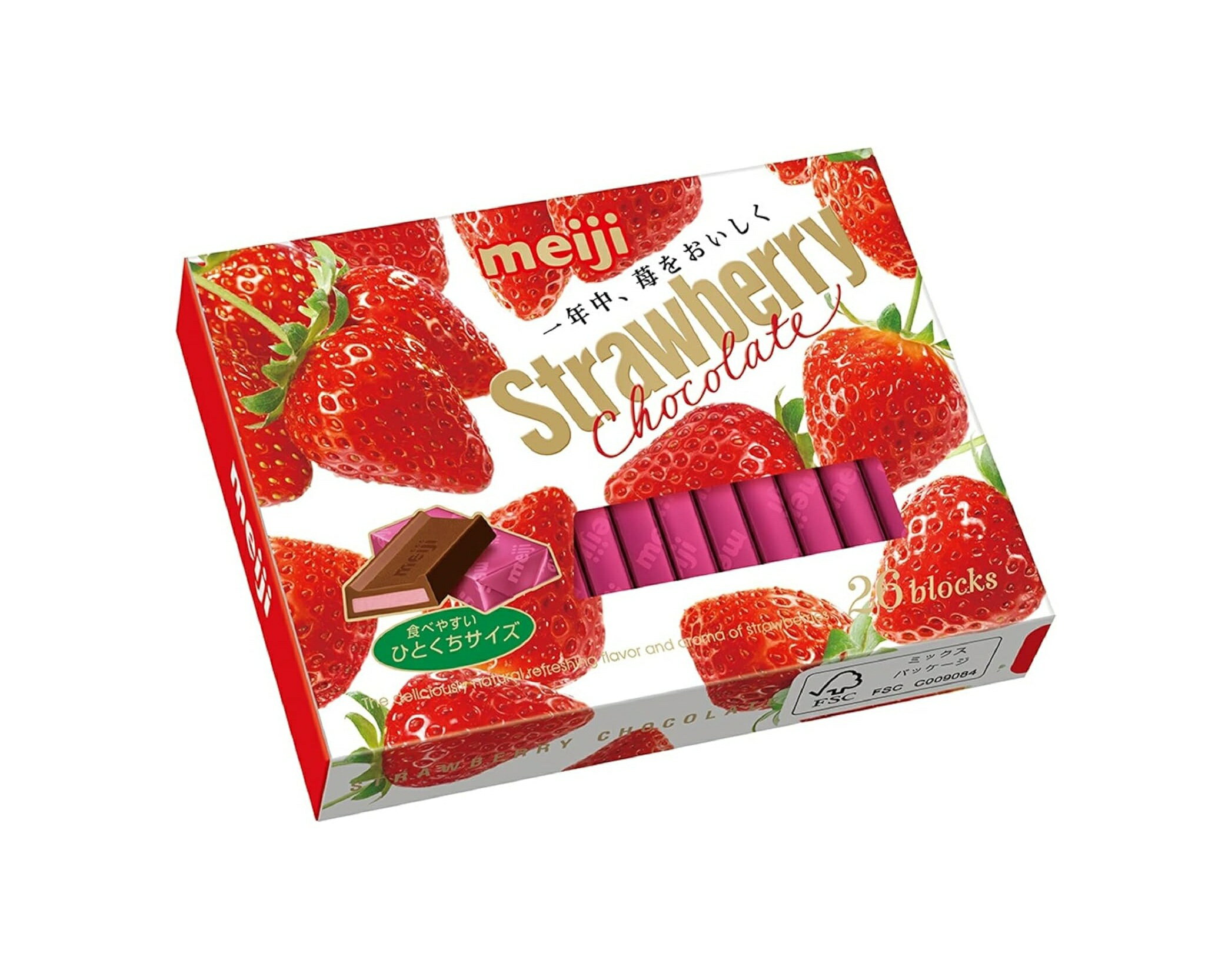 ●まろやかなミルクチョコに包まれた、いちごの甘酸っぱさと華やかな香りが楽しめます。 ●開けやすい個包装タイプで、一口サイズの食べやすいストロベリーチョコレートが26枚入りです。 ●明治は、赤ちゃんからお年寄りまで、いろいろなシーンでいつもあ...
