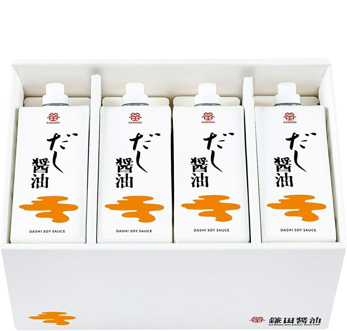 鎌田醤油 だし醤油500ml × 8本セット箱入り 【使用方法】そのままでかけ醤油や炒め物の味付けに、うすめて煮物やめんつゆなどにもお使いください。