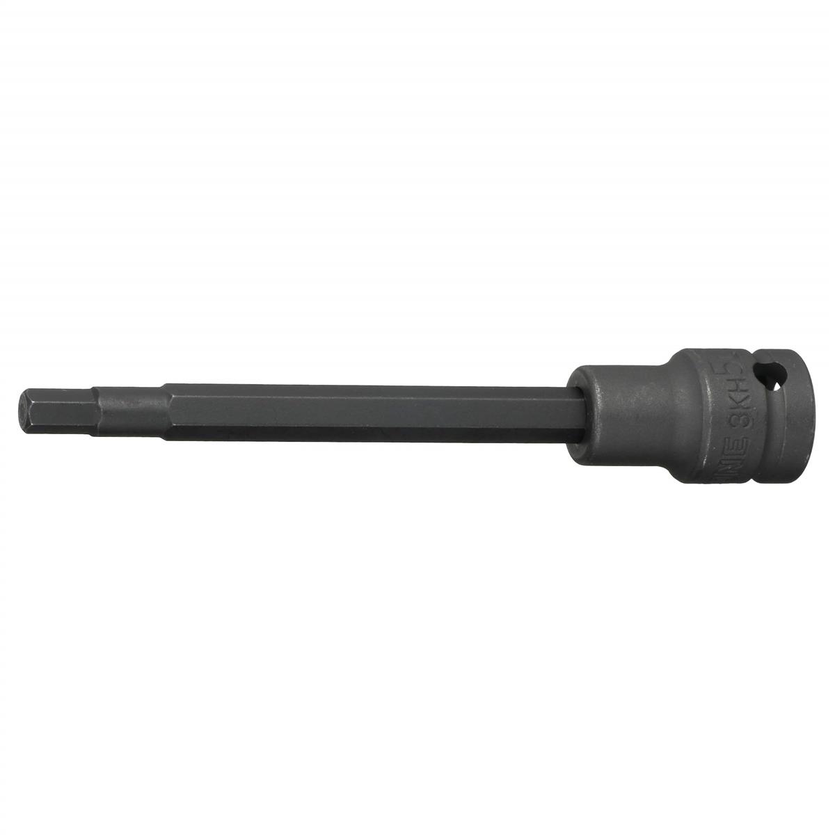 サイズ：3KH-05L:二面幅:5mm◆商品名：トネ(TONE) ロングヘキサゴンソケット(強力タイプ) 3KH-05L 差込角9.5mm(3/8") 二面幅5mm対辺寸法(mm):5差込角(mm):9.5全長(mm):100強力タイプ●ロ...