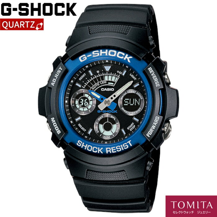 【国内正規品】 CASIO カシオ G-SHOCK ジーショック AW-591-2AJF クォーツ LEDライト アナログ・デジタル 20気圧防水 ANALOG-DIGITALAW-590 SERIES 唯一無二の耐衝撃構造をもつG-SHO...
