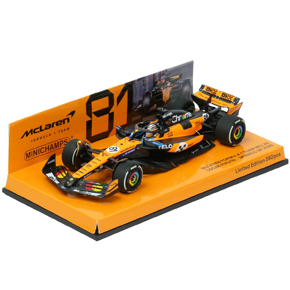 マクラーレン・フォーミュラ1チーム MCL39 【オスカー・ピアストリ版/No.81/モナコGP】 ■商品スペック 対象年齢：14歳以上 メーカー：MINICHAMPS/レジン製 スケール：1/43 ボディカラー：オレンジ 可動パーツ：なし...