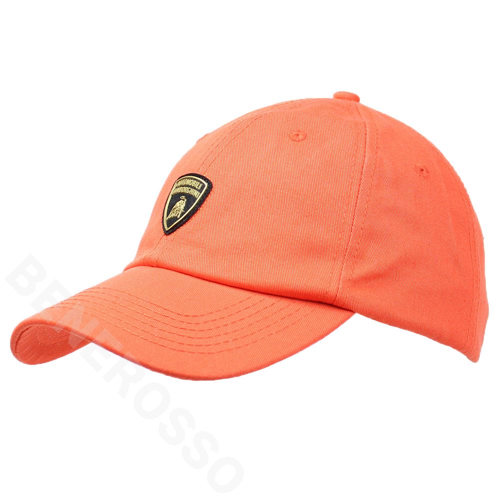 ランボルギーニ社が自らプロデュースし、販売を手掛けるランボルギーニ純正商品。 カラー：オレンジ サイズ：55cm〜58cm（アジャスター付） 素　材：コットン100％ 中国製 品　番：9011320CCO007 201603 キャップ正面に...