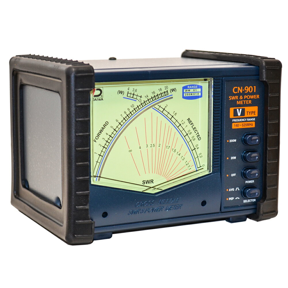 ■特徴と機能 ・帯域：145〜525MHz ・レンジ：20/200W ・M型接栓 100mm角大型クロスメーター。 同一ケースに2組のメーターを封入することにより、 スイッチ切り替えや面倒な調整なしに前進電力と反射電力を直読できます。 また...