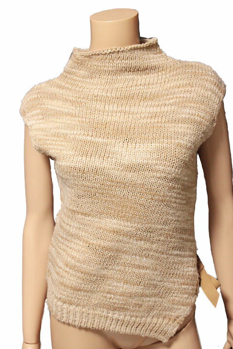 商品説明 ブランド名 MORABITO PREMIER ブランド名（読み） モラビト プルミエ モデル - 男女別 レディース 形状・デザイン リボン付き ノースリーブ ニット セーター カラー ベージュ系 / ゴールド・カタログや正規のカ...