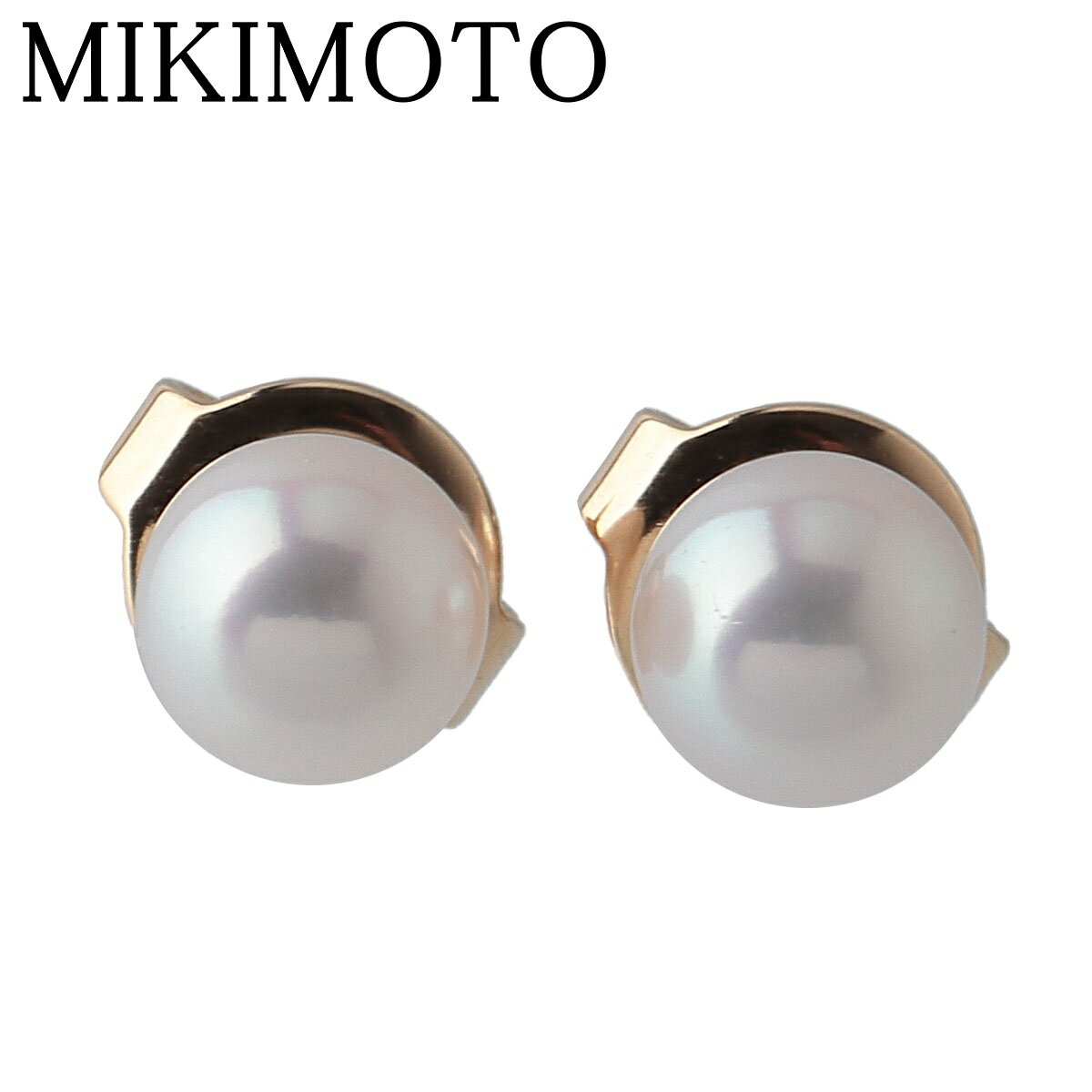 MIKIMOTO ミキモト からい 黒蝶真珠 パール ピアス K18ホワイト MIKIMOTO ミキモト からい 黒蝶真珠 パール ピアス K18ホワイト